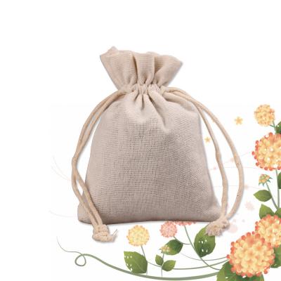 China Customize Linen Mini Drawstring Bag Gift Pouch Jewelry Bag Cotton Pocket for sale