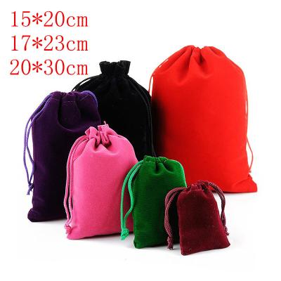 China Wholesale Velvet Drawstring Pouch Bags 12x10cm Customizable Eco-Friendly Gift Packaging for sale