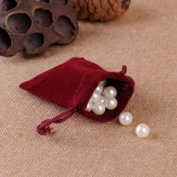 China Wholesale Velvet Drawstring Pouch Bags 12x10cm Customizable Eco-Friendly Gift Packaging for sale