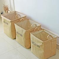 China Eco-Friendly Foldable Jute Laundry Basket Waterproof 50L Custom Size OEM for sale