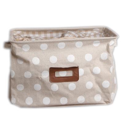China Cotton Linen Foldable Laundry Basket 2000 Pcs MOQ Eco Friendly Portable Storage Hamper for sale