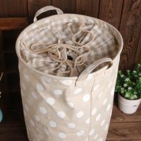 China Cotton Linen Foldable Laundry Basket 2000 Pcs MOQ Eco Friendly Portable Storage Hamper for sale