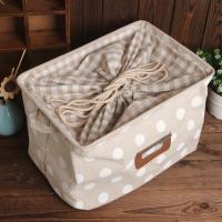 China Cotton Linen Foldable Laundry Basket 2000 Pcs MOQ Eco Friendly Portable Storage Hamper for sale