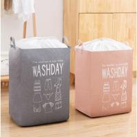 China OEM Cotton Linen Foldable Laundry Basket Quilt Storage Bag for sale