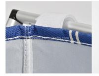 China Alu Pipe Polyester Dirty Clothes Basket With Cover Foldable Laundry Hamper for sale