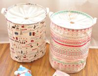 China Dirty Cloth Organizer Foldable Laundry Basket 41*33cm Jute Receive Basket for sale