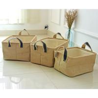 China Waterproof Jute Collapsible Foldable Laundry Basket washing basket for sale
