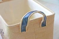 China Waterproof Jute Collapsible Foldable Laundry Basket washing basket for sale