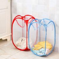 China Dirty Clothes Light Nylon Mesh Pop Up Laundry Hamper Household for sale