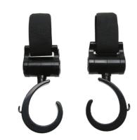 China 360 Degree Rotation Baby Stroller Hook Buggy Clips Hanger 2 Pack Heavy Duty Pushchair Belt Snap Buckle Hook for sale