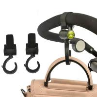 China 360 Degree Rotation Baby Stroller Hook Buggy Clips Hanger 2 Pack Heavy Duty Pushchair Belt Snap Buckle Hook for sale
