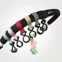 China Baby Stroller Diaper Bag Hooks 3x17cm Heavy Duty Buggy Clips Hanger for Hanging Bags for sale