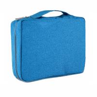 China Waterproof Polyester Cosmetic Bag Travel Toiletry Organizer 1000 Pcs MOQ OEM Custom for sale