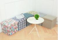 China Multifunctional Fabric Storage Stool Ottoman for Living Room Bedroom Home Office 100-300 Pcs per Carton for sale