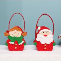 China Custom Wool Felt Christmas Gift Sack Shopping Tote Bag 17x9x20 cm Promotional for Ladies for sale