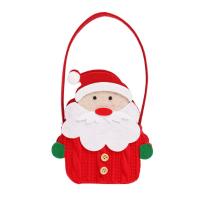 China Custom Logo Printed Felt Beach Bag Nonwoven Christmas Gift Sack for Kids 17x9x20 cm for sale