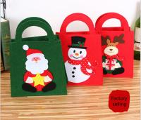 China 20x28cm Felt Tote Bag Christmas Cartoon Designer Handbag 45g Durable for sale