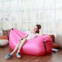 China Custom Logo Inflatable Air Bed Sofa Lounger Couch Chair 240x70cm Outdoor Camping Beach for sale