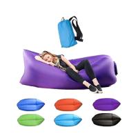 China Waterproof Inflatable Sleeping Bag 240x70cm Air Bed Camping Lazy Sofa Beach Lounge Chair Fast Folding for sale