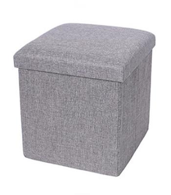 China Cotton Linen Folding Storage Box Chair Ottoman 60kg Capacity 25-60cm Sizes for sale