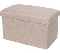 China Cotton Linen Folding Storage Box Chair Ottoman 60kg Capacity 25-60cm Sizes for sale