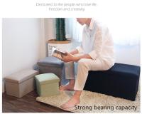 China Cotton Linen Folding Storage Box Chair Ottoman 60kg Capacity 25-60cm Sizes for sale