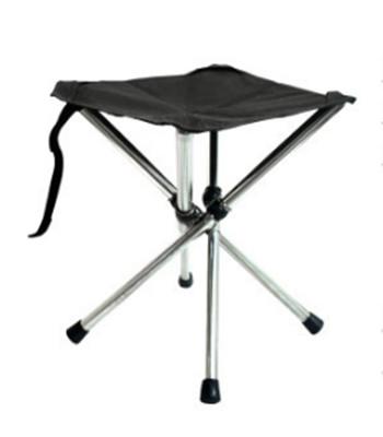 China Stainless Steel Folding Fishing Stool Portable Telescopic Camping Chair 200kg Capacity for sale