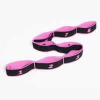 China Customized 8 Loop Elastic Pull Strap Belt for Dance Yoga Fitness Resistance Training Nylon Latex for sale