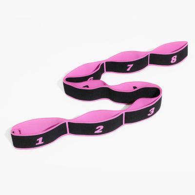 China Customized 8 Loop Elastic Pull Strap Belt for Dance Yoga Fitness Resistance Training Nylon Latex for sale
