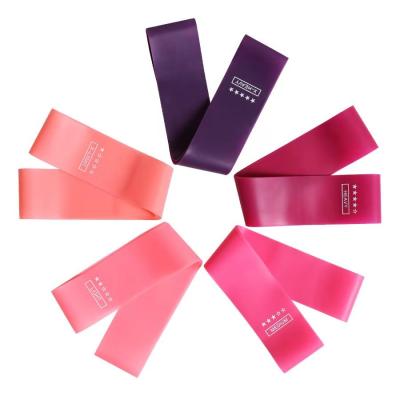 China Natural Latex Resistance Bands Set 5 Pack 600x50mm Exercise Fitness Mini Bands for sale