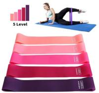 China Natural Latex Resistance Bands Set 5 Pack 600x50mm Exercise Fitness Mini Bands for sale