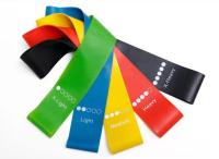 China Natural Latex Resistance Bands Set 5 Pack 600x50mm Exercise Fitness Mini Bands for sale
