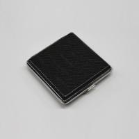 China Personalized Brown Leather Cigarette Case Holder Shockproof Dustproof Aluminum Alloy 300 PCS MOQ for sale