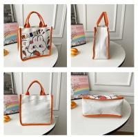 China Custom Printed Canvas Tote Bag 38x42cm Eco Friendly Foldable Shopping Bag with Logo for sale