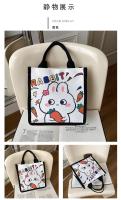 China Custom Printed Canvas Tote Bag 38x42cm Eco Friendly Foldable Shopping Bag with Logo for sale
