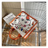 China Custom Printed Canvas Tote Bag 38x42cm Eco Friendly Foldable Shopping Bag with Logo for sale