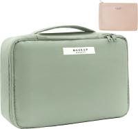 China Large Capacity Cosmetic Bag with Handle Waterproof Nylon 9x3.1x6.2 Inch for Women for sale