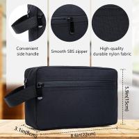 China Waterproof Nylon Toiletry Travel Bag 22x15x8cm Custom Logo for Men Women for sale