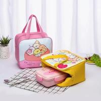 China Kids Insulated Lunch Cooler Bag Canvas Waterproof Thermal 12L Cartoon Design for sale
