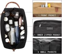China Waterproof Toiletry Travel Bag 10x5x5.5 Inch with Handle for Men Women Custom Logo for sale