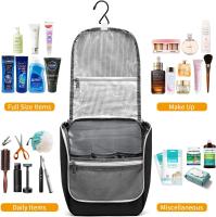 China Waterproof Travel Toiletry Bag 8.66x3.93x10.66 Inch Custom Logo Solid Color Cosmetic Pouch for sale