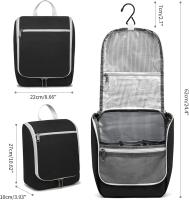 China Waterproof Travel Toiletry Bag 8.66x3.93x10.66 Inch Custom Logo Solid Color Cosmetic Pouch for sale