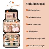 China Large Capacity Travel Toiletry Bag with Hook for Men Women Custom Logo 1000 PCS MOQ for sale