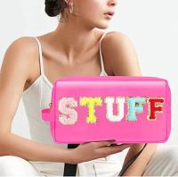 China Custom Waterproof Toiletry Bag 1000pcs MOQ Solid Color Travel Makeup Case for Teen Girls for sale