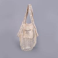 China GOTS Certified Organic Cotton Mesh Shopping Bag 120gsm Reusable Produce Tote with Custom Logo for sale