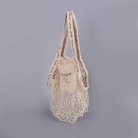 China GOTS Certified Organic Cotton Mesh Shopping Bag 120gsm Reusable Produce Tote with Custom Logo for sale