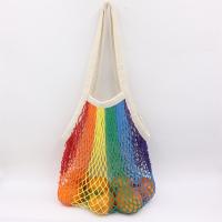 China GOTS Certified Organic Cotton Mesh Shopping Bag 120gsm Reusable Produce Tote with Custom Logo for sale
