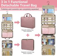 China Custom Waterproof Detachable Toiletry Bag 1000 PCS MOQ Durable Travel Cosmetic Organizer for sale