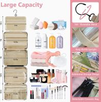 China Custom Waterproof Detachable Toiletry Bag 1000 PCS MOQ Durable Travel Cosmetic Organizer for sale