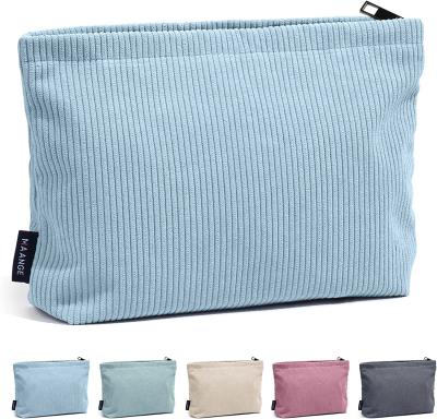 China lager capaccity light weight corduroy toiletry bags for sale